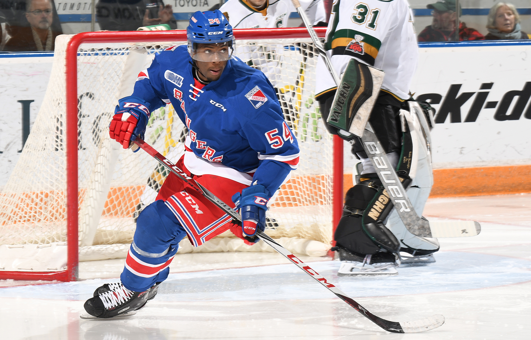 Smith scores twice to propel Rangers to shootout win over Knights ...