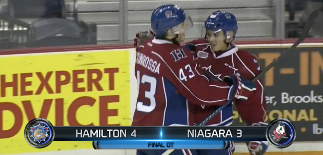 OCT. 15 Hamilton at Niagara - Ontario Hockey League