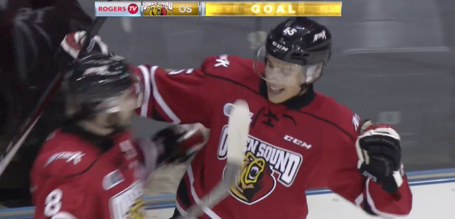 Matthew Struthers - First OHL Goal - Ontario Hockey League