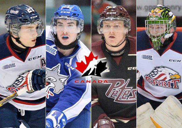 4 OHL Players named to Canada's U18 Team - Ontario Hockey League