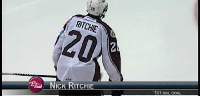 Nick Ritchie Scores First OHL Goal - Ontario Hockey League