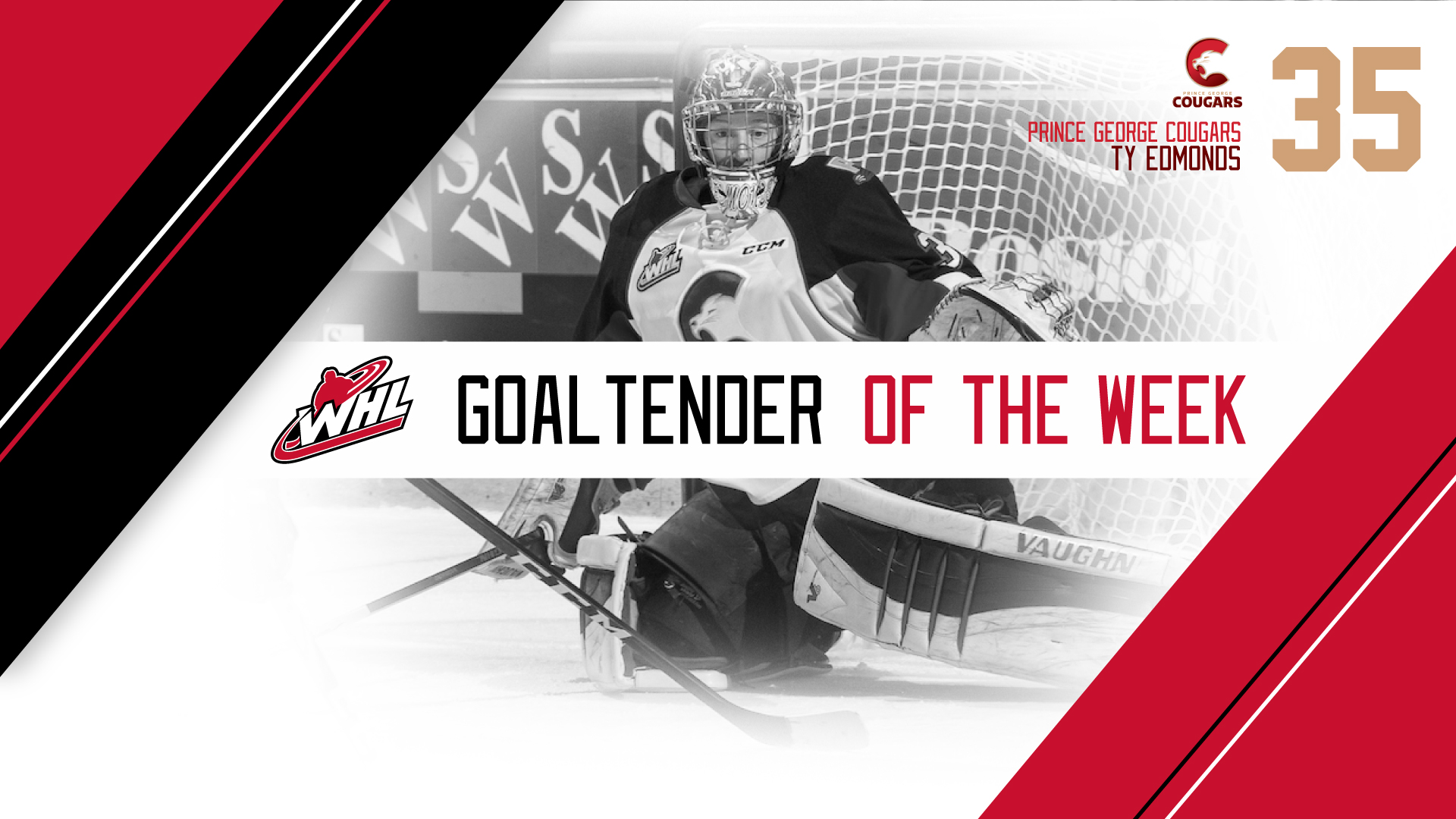 Cougars' Ty Edmonds named WHL Goaltender of the Week - Prince George ...