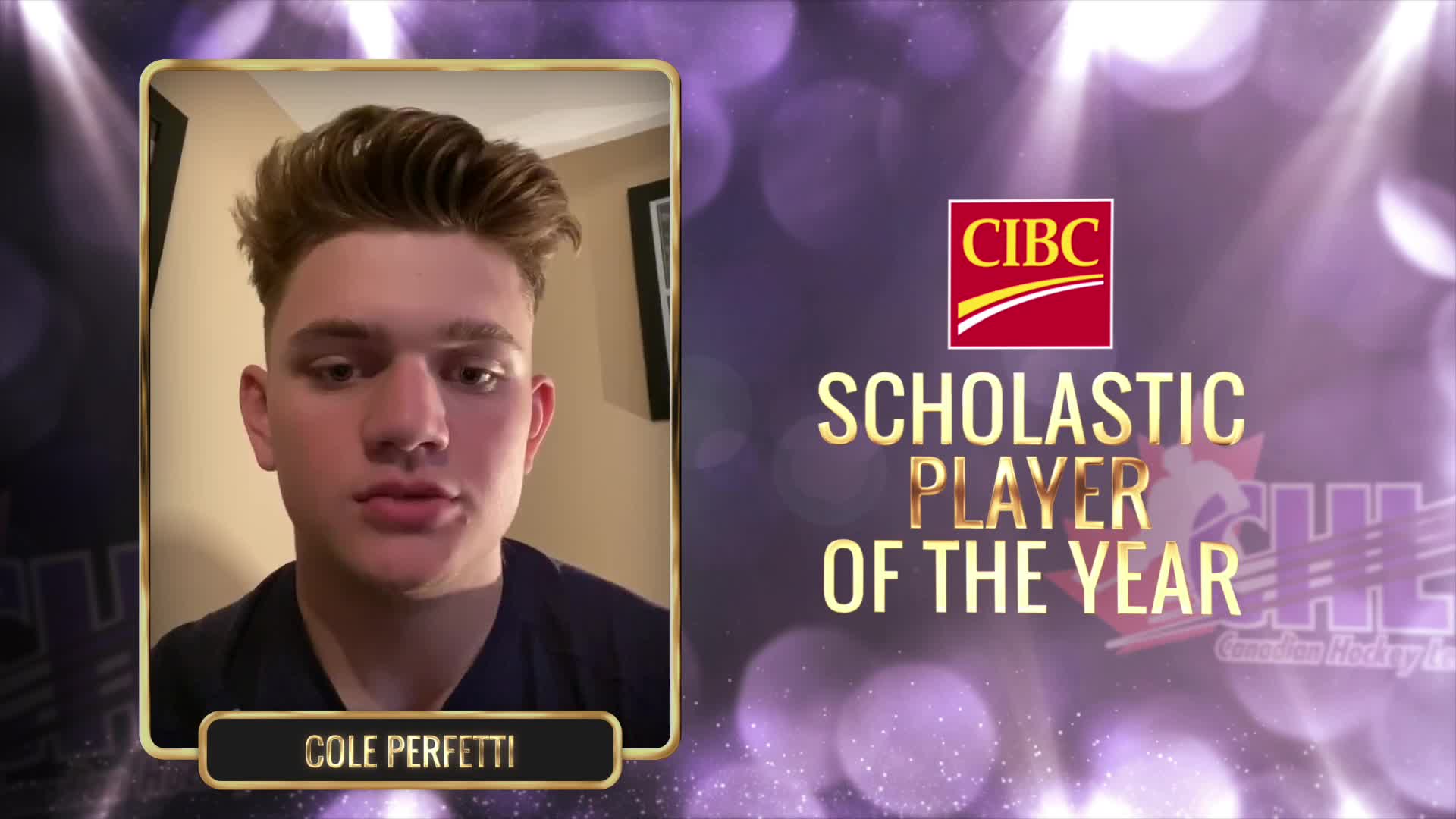 A CHL Awards message from Cole Perfetti - CHL