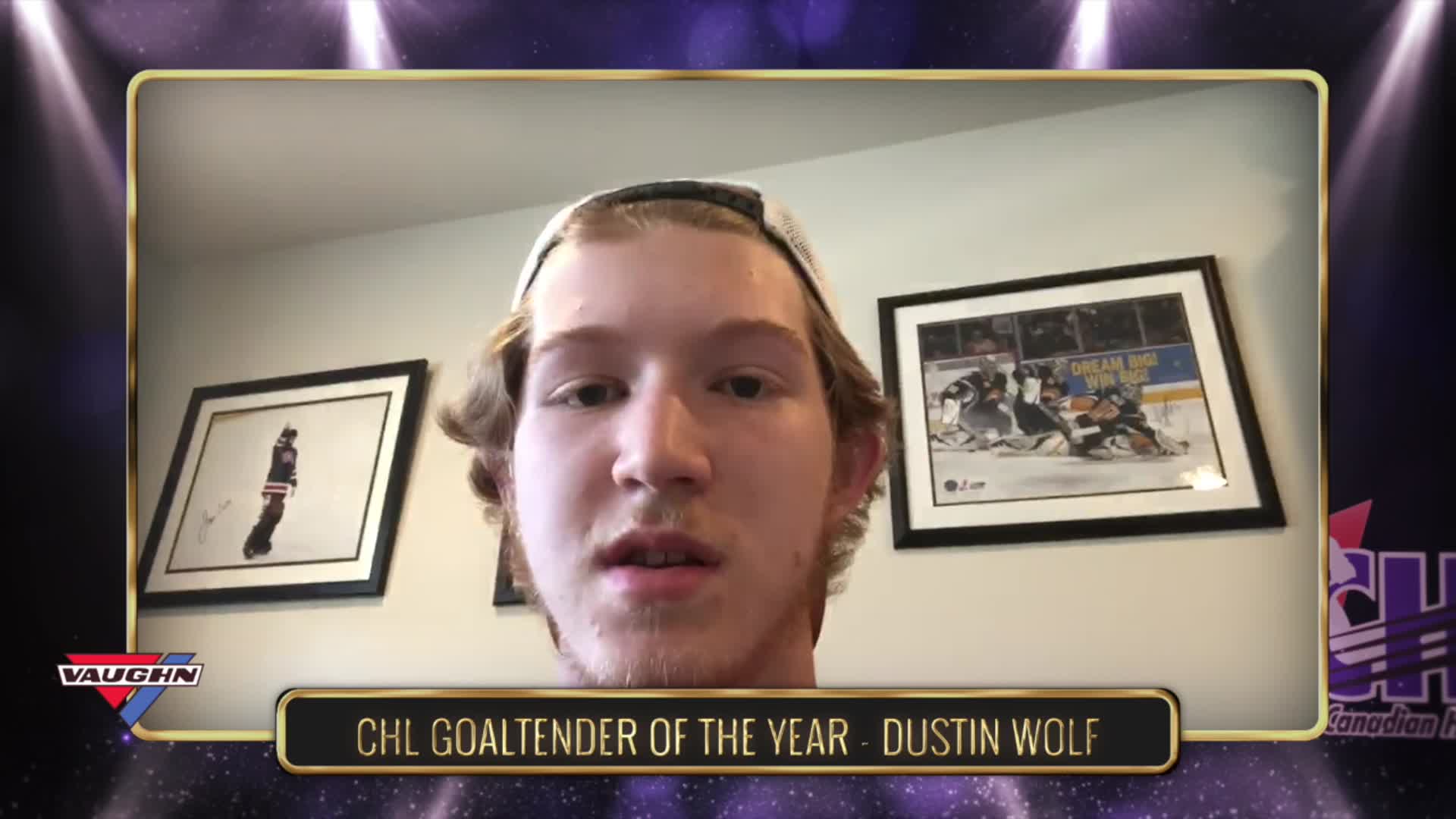 A CHL Awards message from Dustin Wolf - CHL