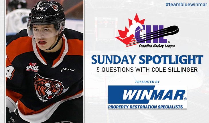 CHL Sunday Spotlight – 5 Questions with Tigers’ Cole Sillinger - CHL