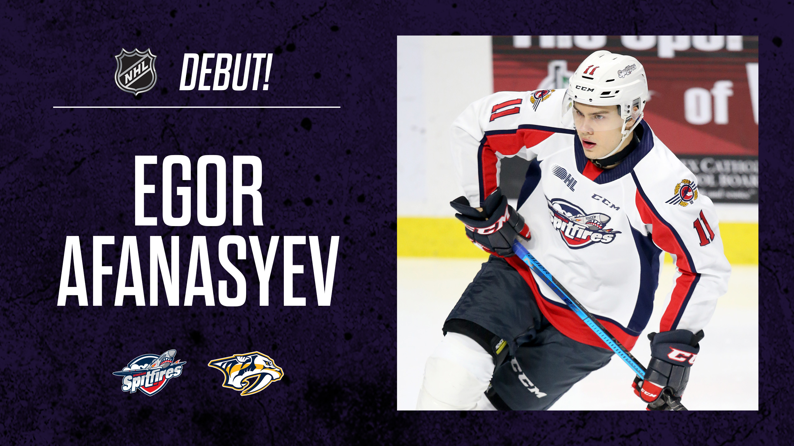 CHL to NHL: Former Spit Afanasyev debuts with Preds - CHL