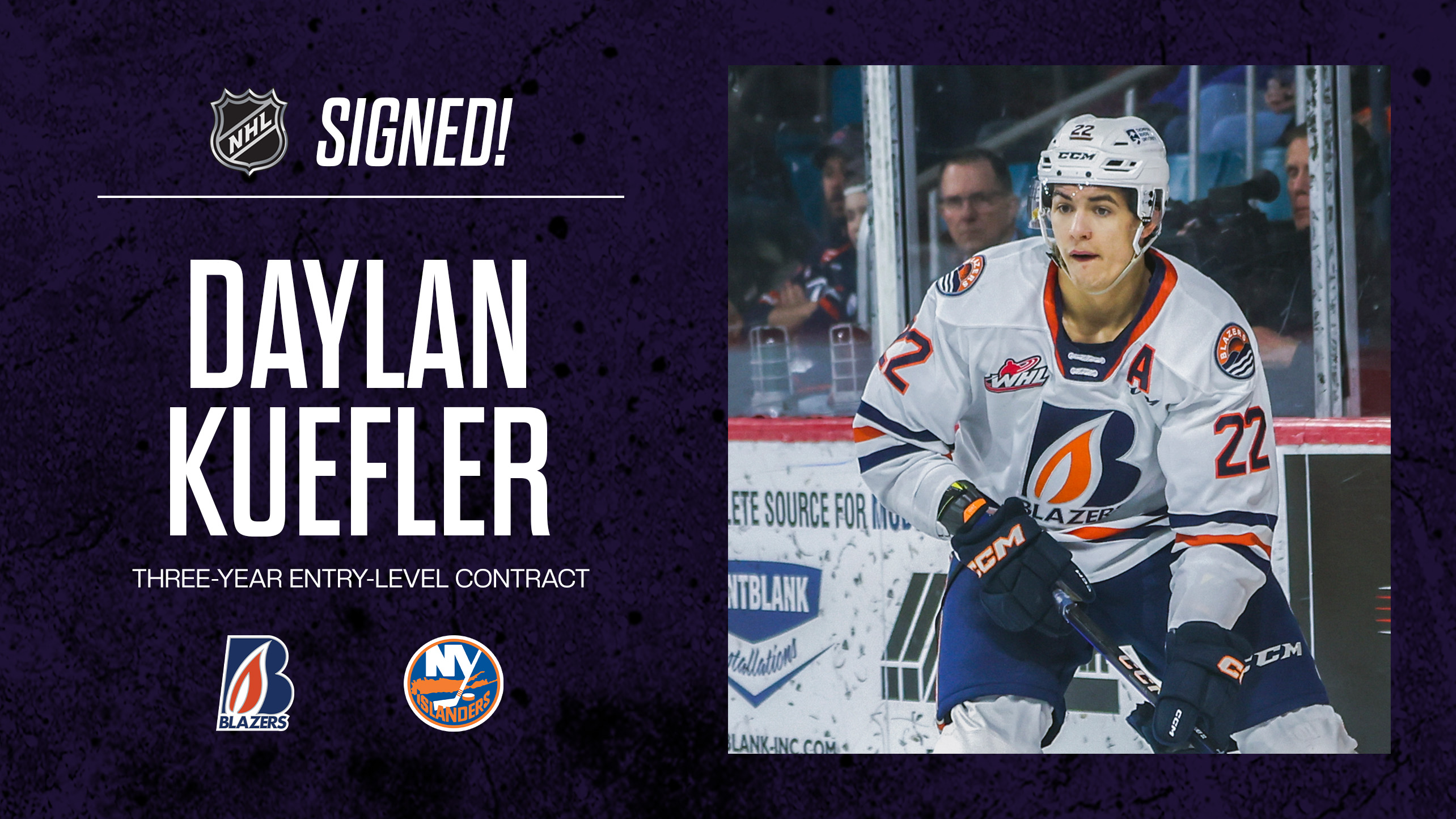 Kuefler signs ELC with Islanders - Canadian Hockey League