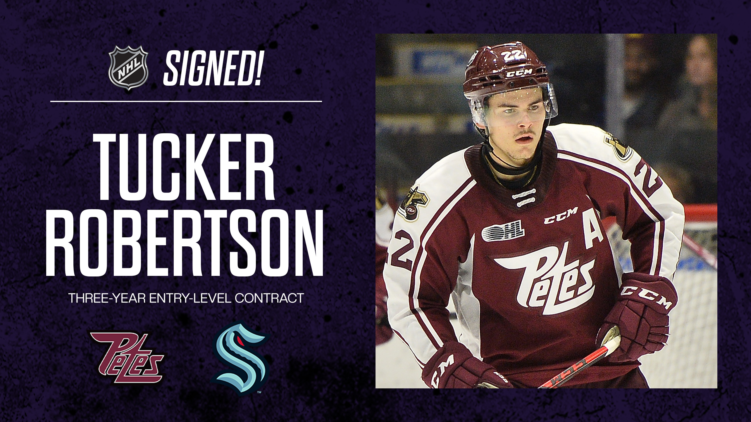 Robertson signs entry-level contract with Kraken - Canadian Hockey League